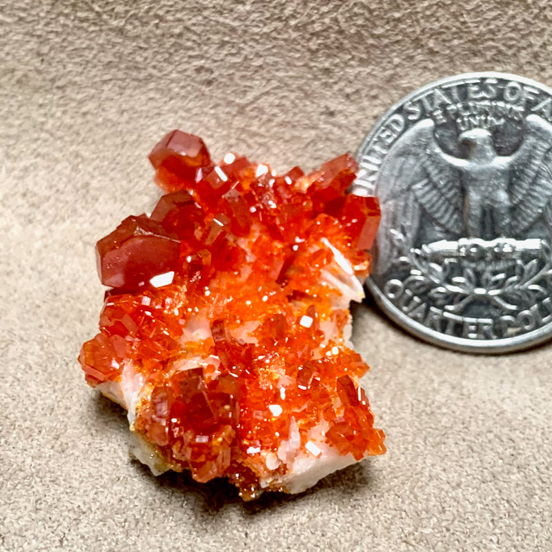 Vanadinite with Barite (Morocco) – Taos Rockers